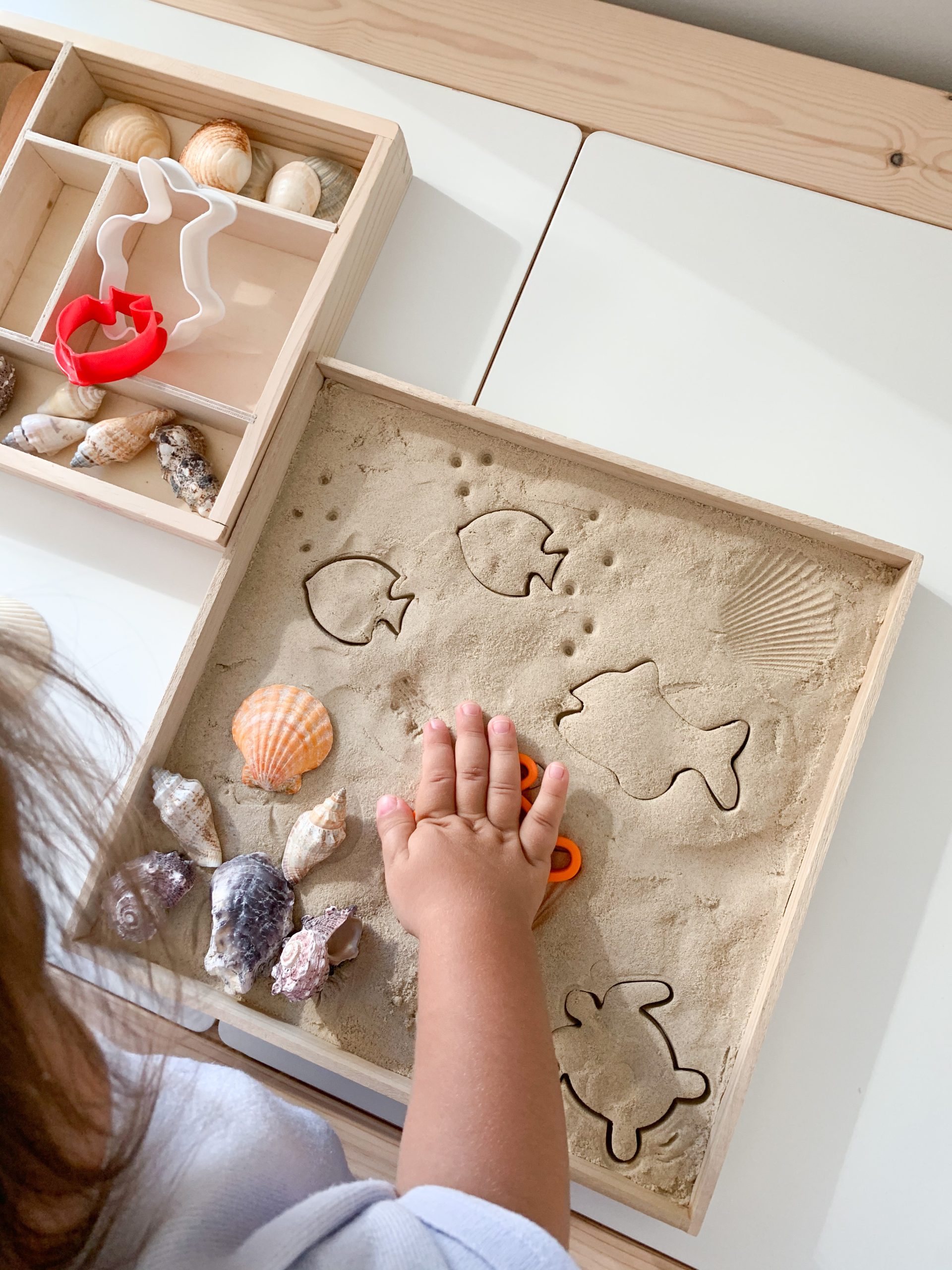 Ocean-Themed Transient Art on Kinetic Sand - WonderHouse of Littles