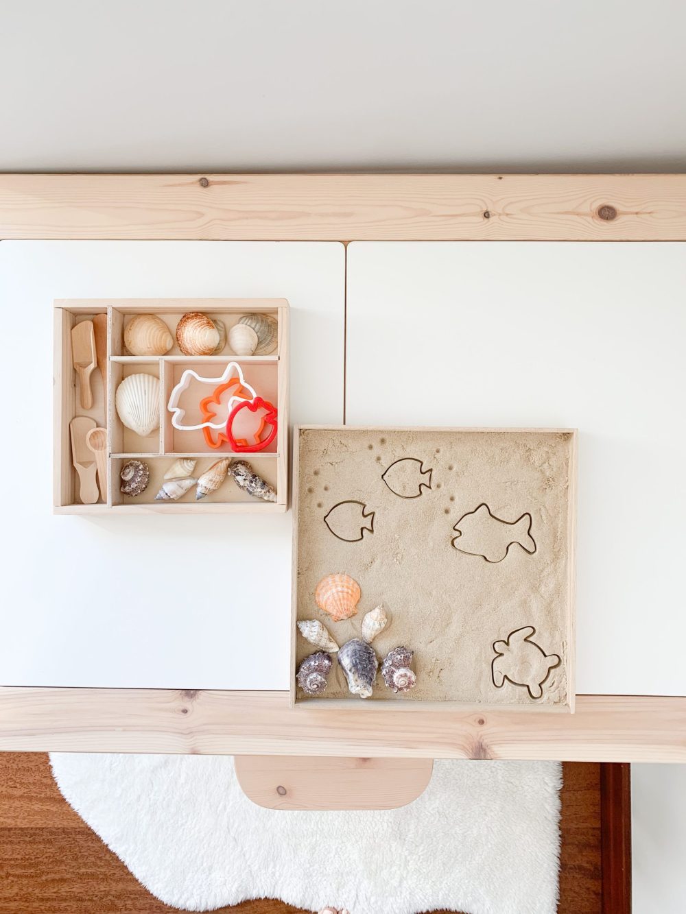 Ocean-Themed Transient Art on Kinetic Sand - WonderHouse of Littles