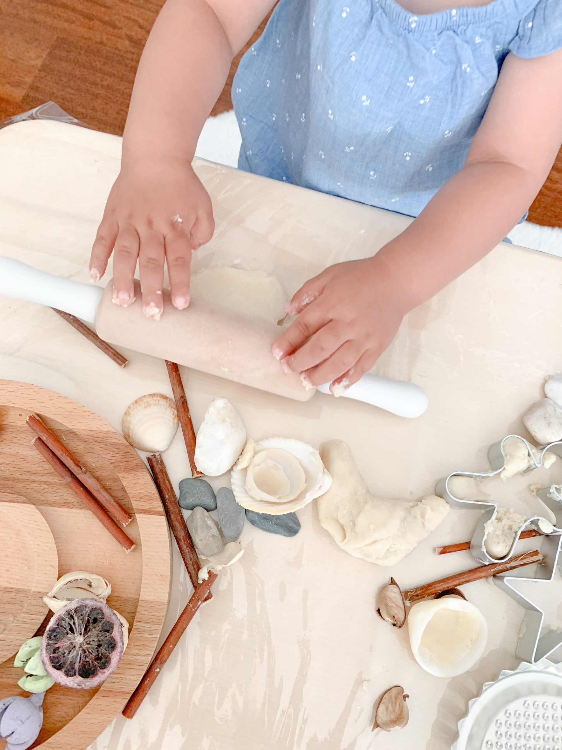 Nature-themed Homemade Playdough - WonderHouse of Littles