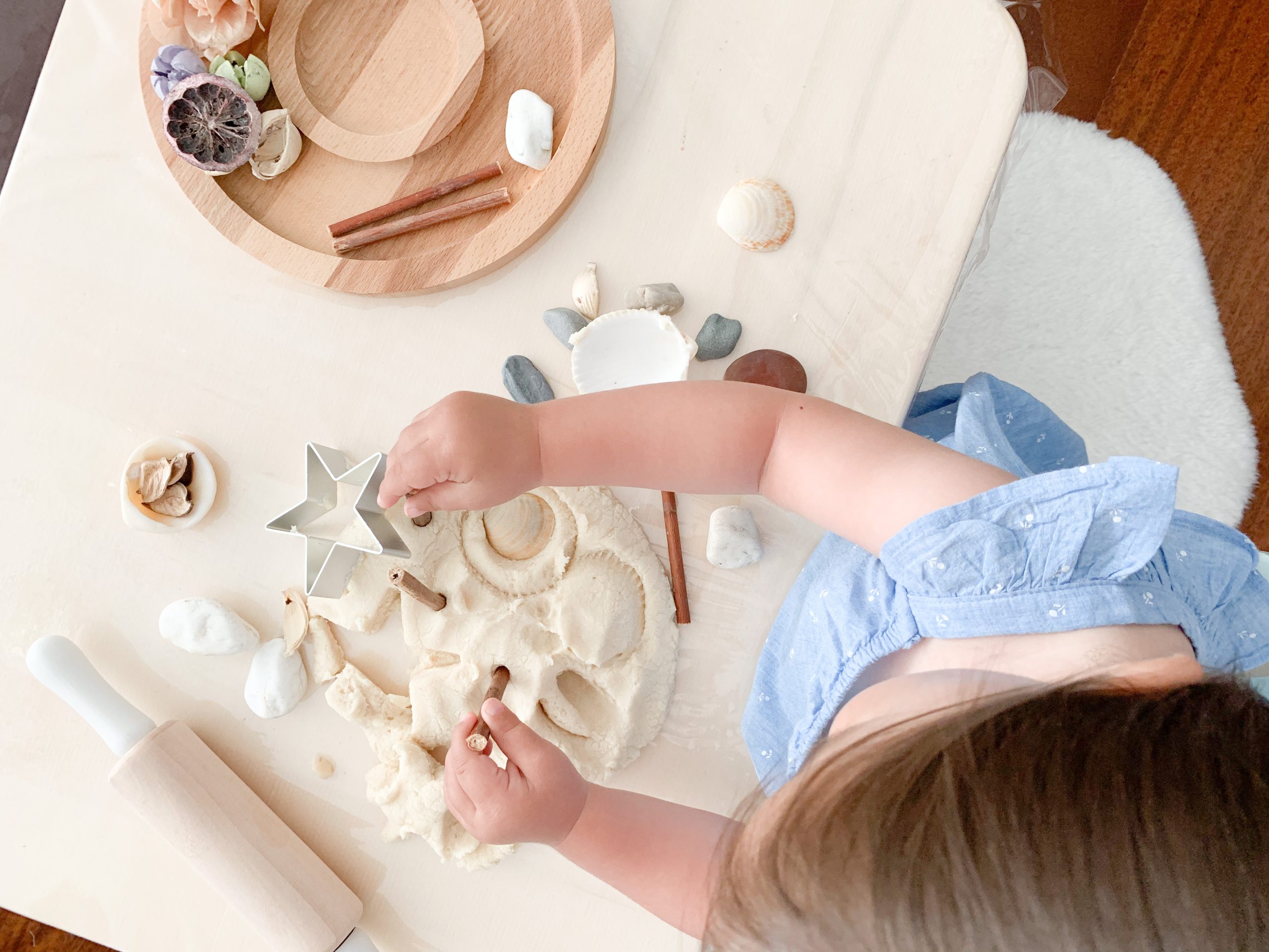 Nature-themed Homemade Playdough - WonderHouse of Littles