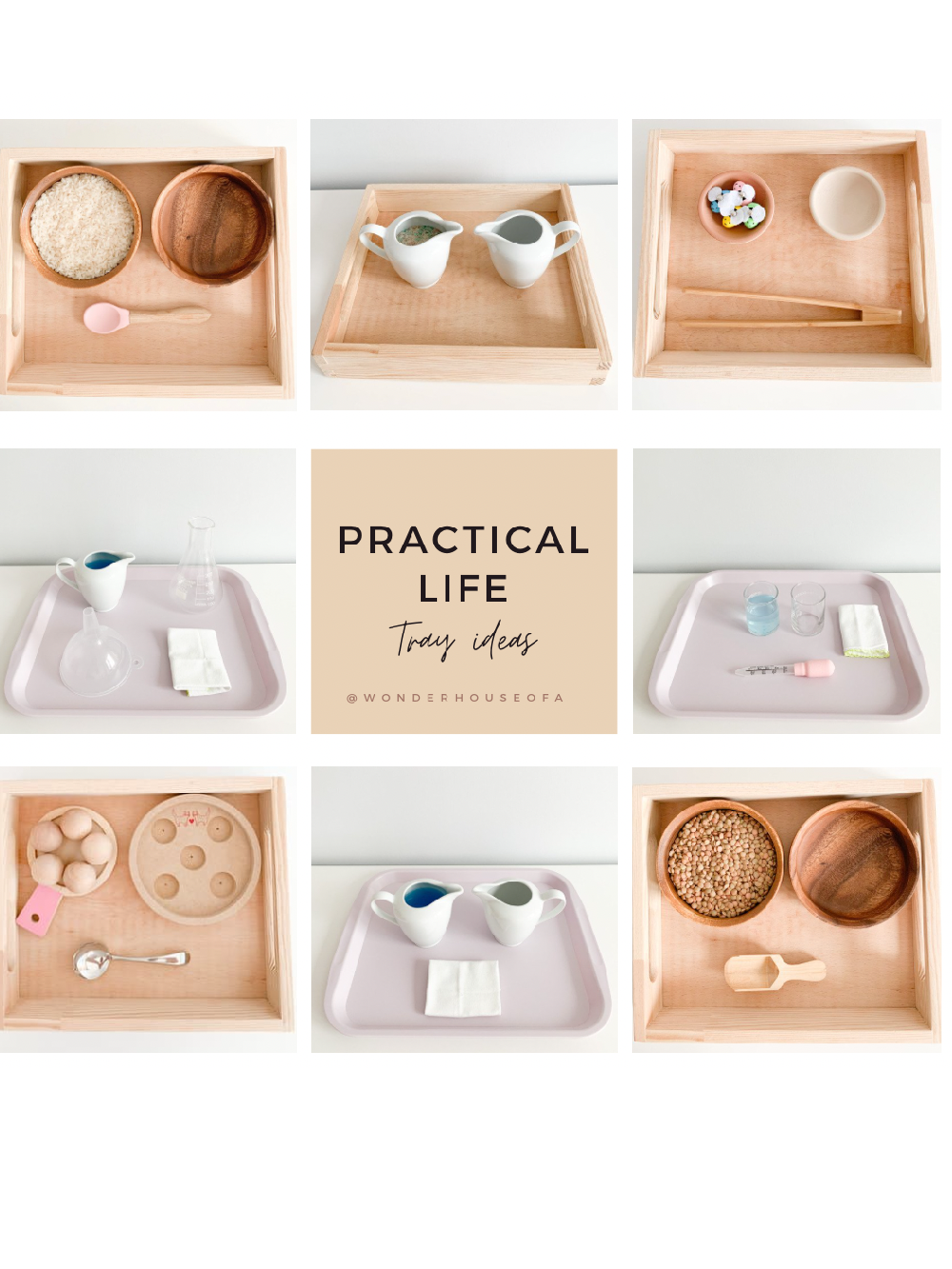 Practical Life Tray Ideas - WonderHouse of Littles